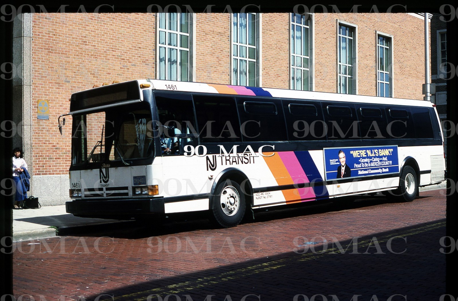 NEW JERSEY TRANSIT-NJT. FLXIBLE BUS #1461. Original Slide. Trenton (NJ ...