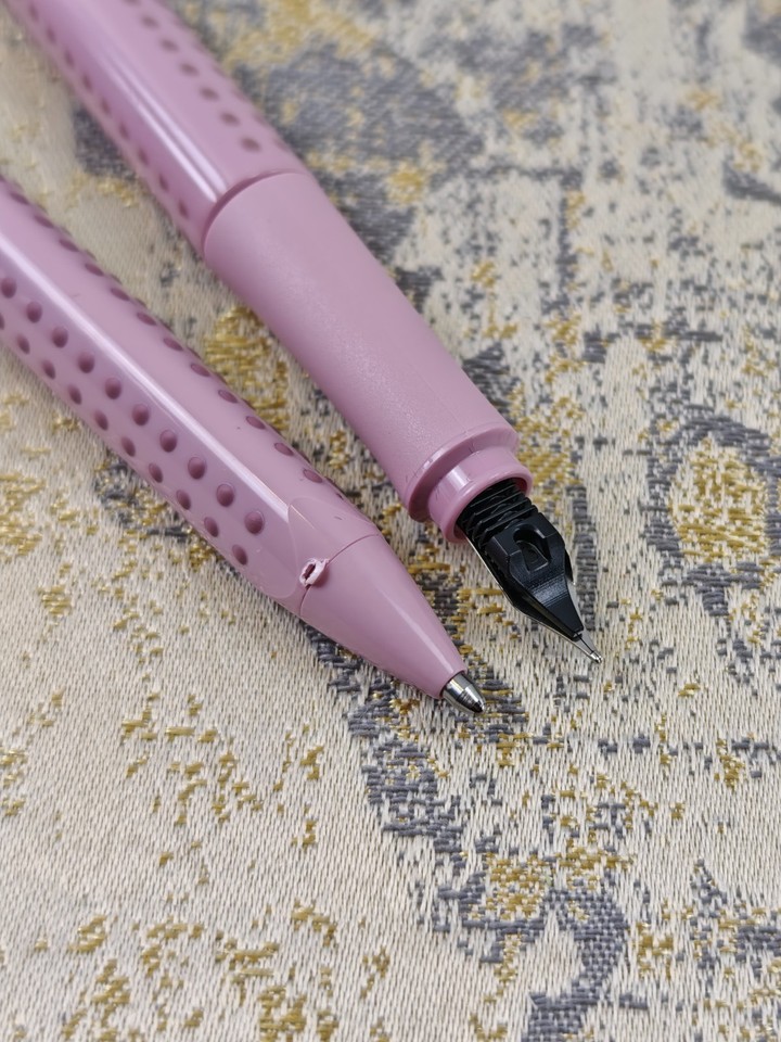 Faber-Castell Fountain pen M/Ballpoint pen set Grip 2010 rose shadows ...