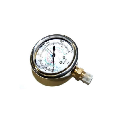REFRIGERATION COMPOUND OIL FILLED GAUGE - SILVER R134A RG-253 | eBay