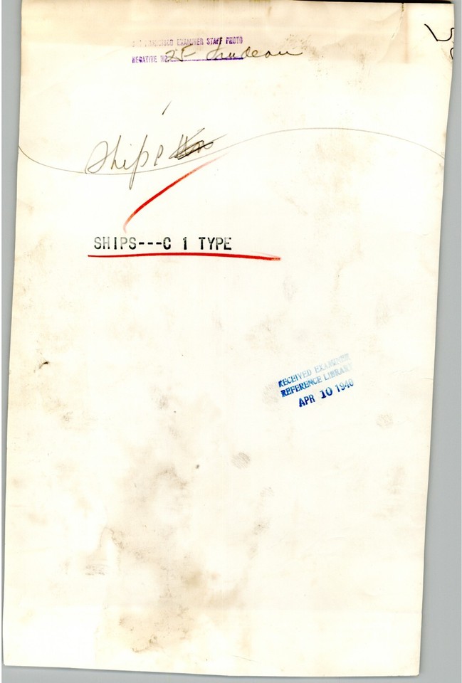 Giant FREIGHTER SHIP Construction C1 Type VINTAGE 1940 Press Photo | eBay