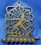 VINTAGE JEWISH BRASS HANGING OIL LAMP MENRAH HANUKKAH JUDAICA JUDAH ...