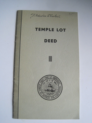 Temple Lot Deed A Smith 1963 | eBay