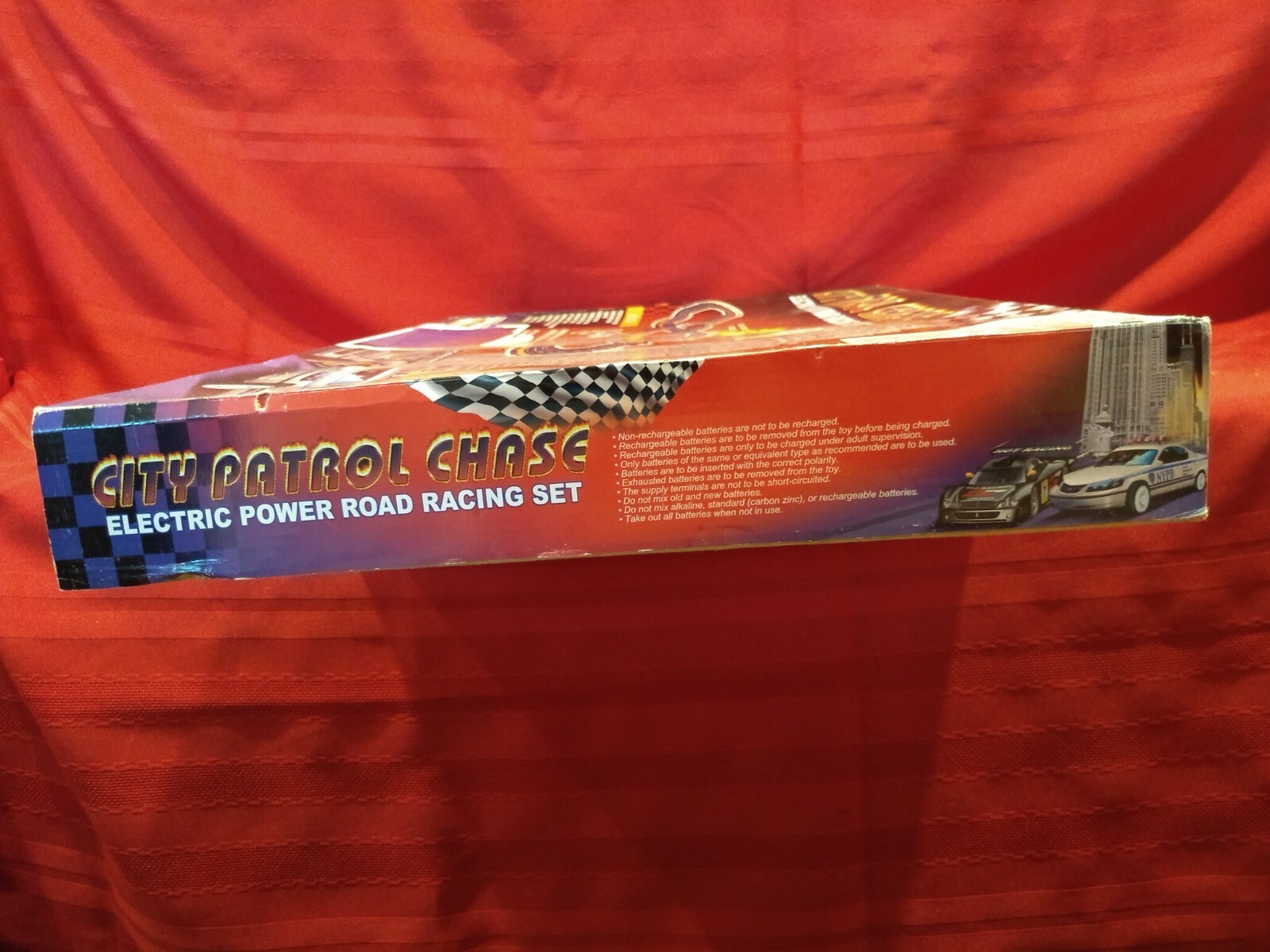 Vintage GOLDEN BRIGHT CITY PATROL CHASE Electric Power Road Racing Set ...