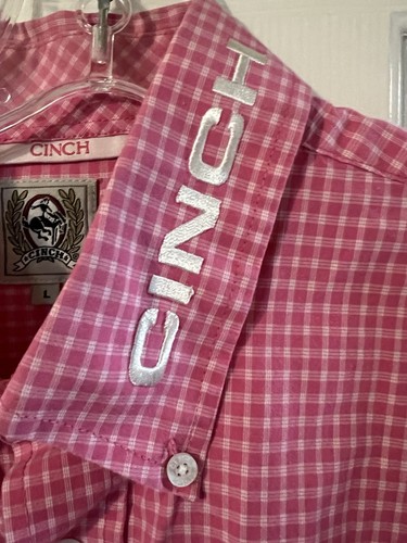 Cinch Shirt Adult Large Pink Breast Cancer Awareness Rodeo Cowboy ...