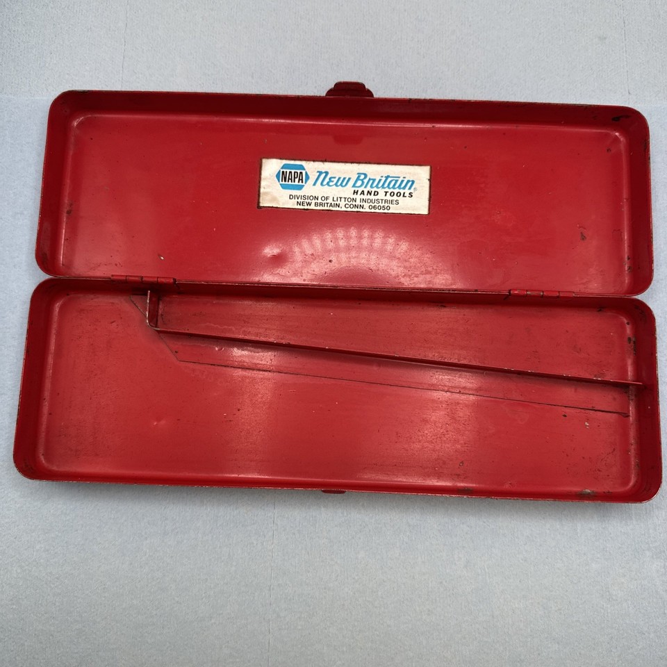 Vintage New Britain Tools - 3/8” Drive Socket Set Case - Empty Red ...