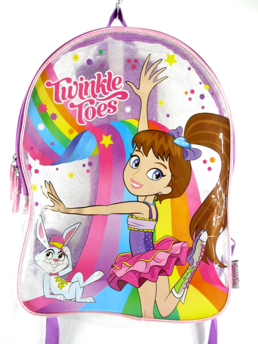 Twinkle Toes Backpack Dance Bag Tote Clear Transparent Glitter Sparkle ...