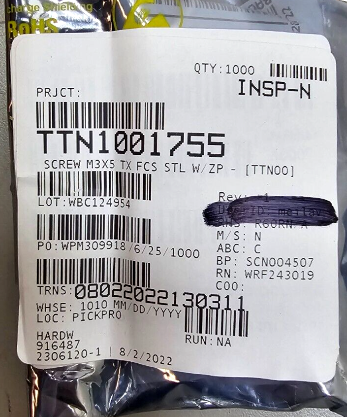 1500PCS 916487 M3X5mm Lang,Torx,90 Grad Flacher Kopf Maschine Schrauben ...