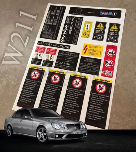 Decal Set Stickers For Mercedes-Benz W211 E Class All Models Best ...