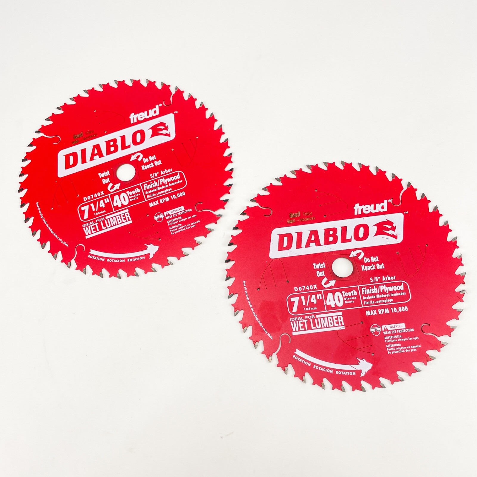 Freud D0740X Diablo 40T 7-1/4" Finish Plywood Saw Blade 5/8" Arbor Lot ...