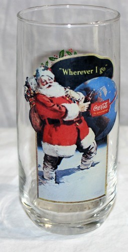 Coca Cola Santa Claus Haddon Sundblom Collectible Drinking Glass | eBay