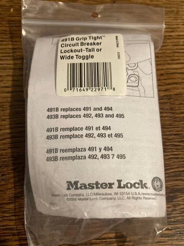 Model No. 491B Grip Tight Circuit Breaker Lockout Tall and Wide Toggles ...