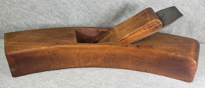 Antique Curved Wooden Cooper's Sun Plane 240 Barrel Maker's Tool | eBay