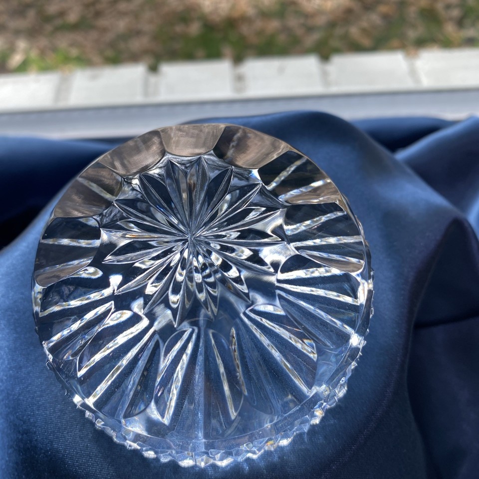 Beautiful Vintage Lead Crystal Cut Glass Paperweight With Unique Design ...