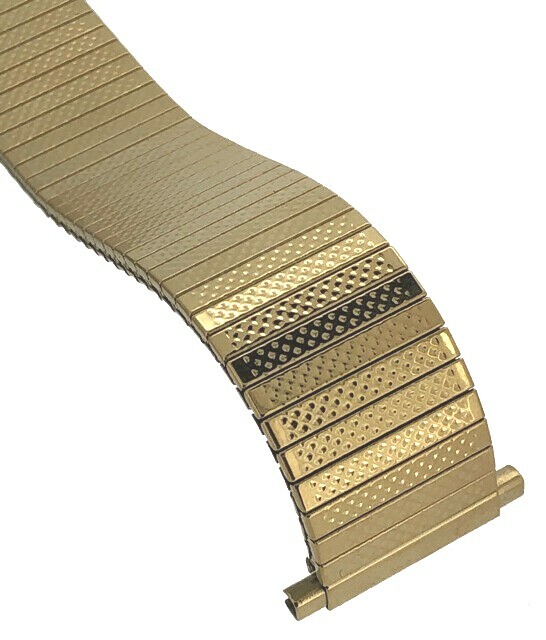 Gents Metal Gold Tone Expanding Bracelet Watch Strap 17mm 18mm 19mm ...