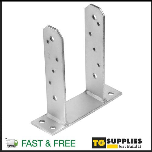 Heavy Duty Galvanised Elevated Bolt Down Post Support Bracket Base ...