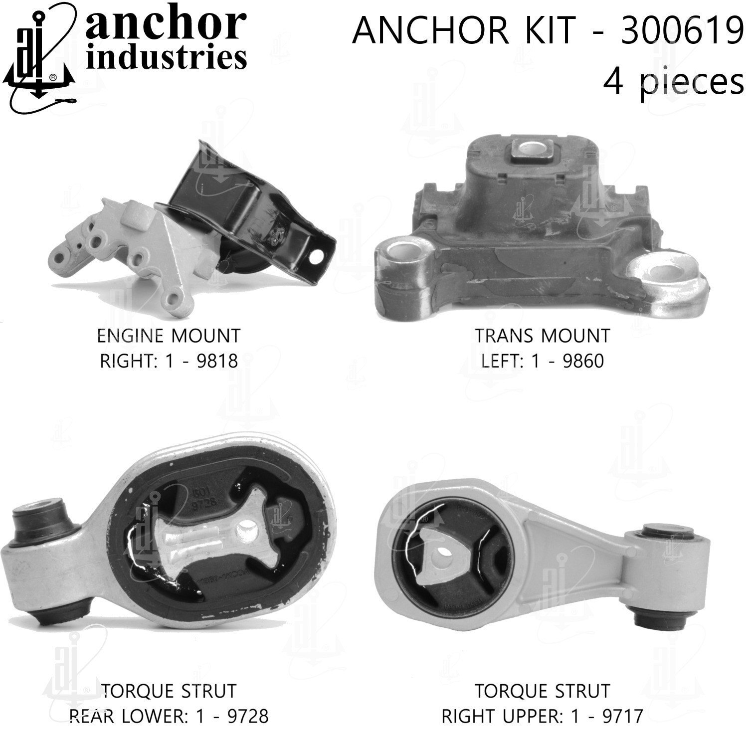 For+Nissan+Juke+2011-2017+Anchor+300619+Engine+Mount+Kit for sale ...