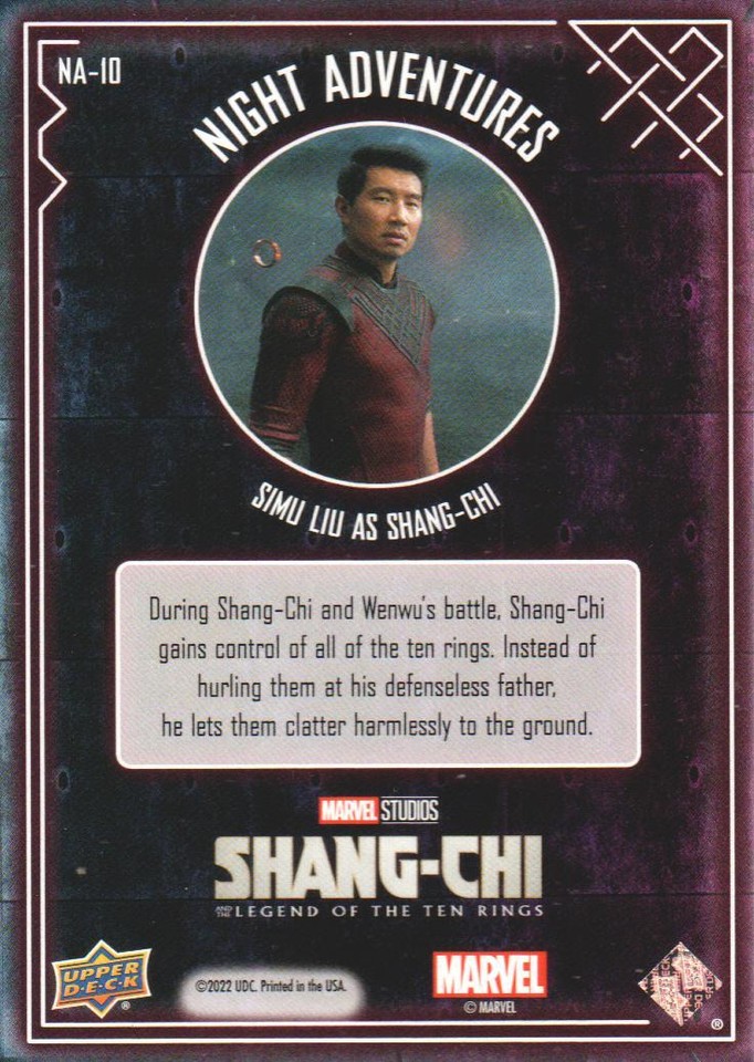 2023 Shang-Chi Legend Ten Rings Trading Card Night Adventure Red #NA-10 ...