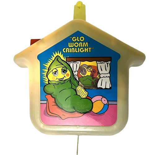 Vintage Playskool Glo Worm Crib Night Light Music Box Baby Toy Glow ...
