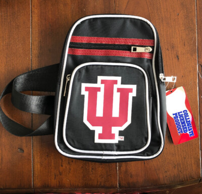 NWT Indiana University IU Hoosiers Mini Crossbody Sling Backpack Black ...