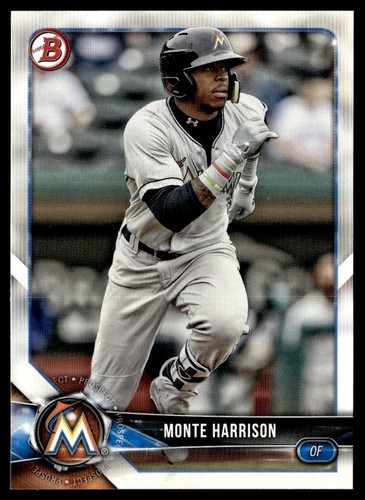 2018 Bowman Draft Monte Harrison Miami Marlins #BD-71 | eBay
