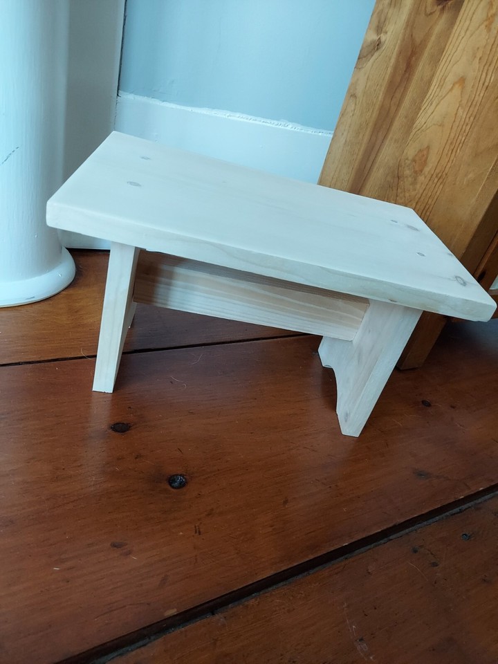Unfinished pine foot stool | eBay