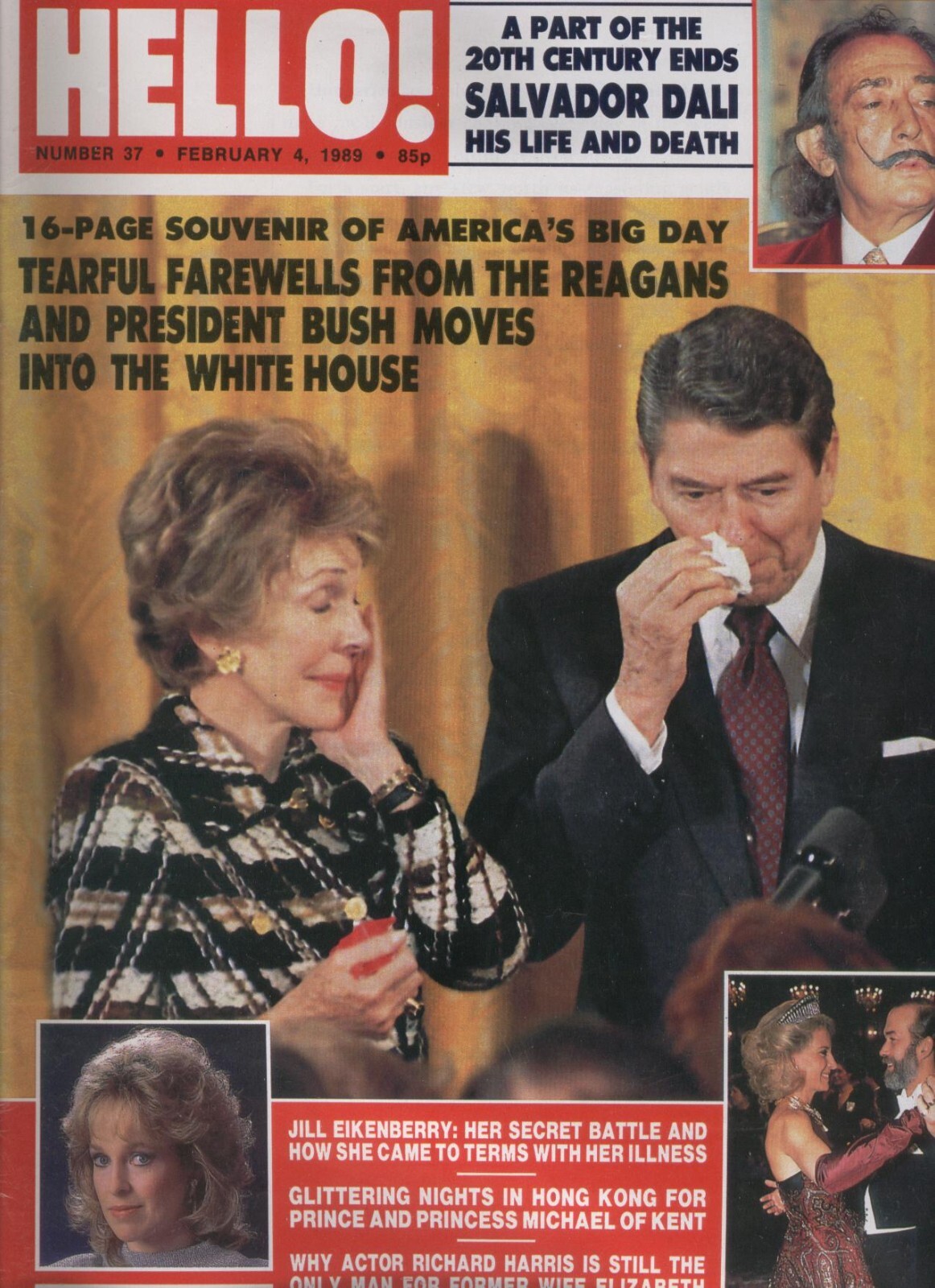 Hello #37 Reagan Salvador Dali Richard Harris Eikenberry Jane Seymour ...