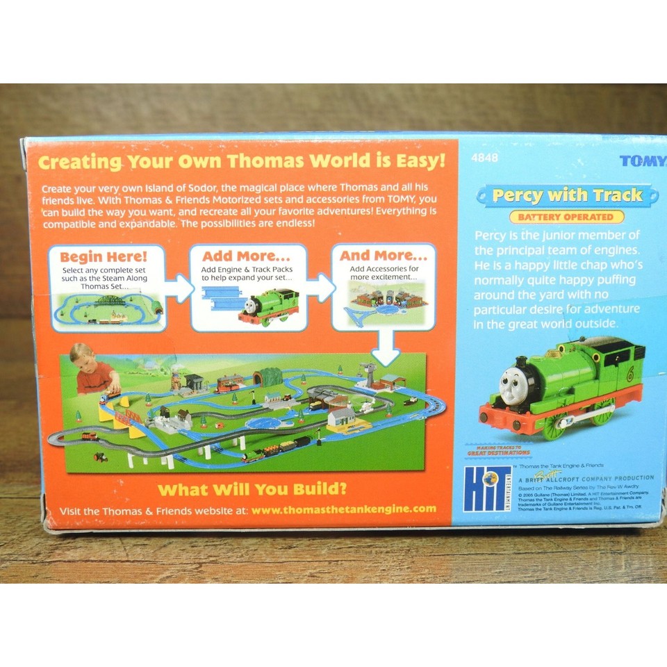 2005 TOMY Percy with Track Battery Op. 4848 New in Box Thomas & Friends ...