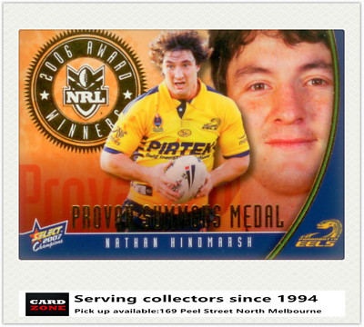 2007 NRL Champions Medal Card M2 Nathan Hindmarsh (Provan/Summon Medal ...