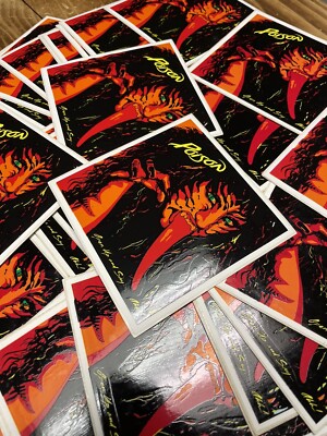 Vintage 90s New Old Stock Poison Sticker Classic Rock Band Heavy Metal ...