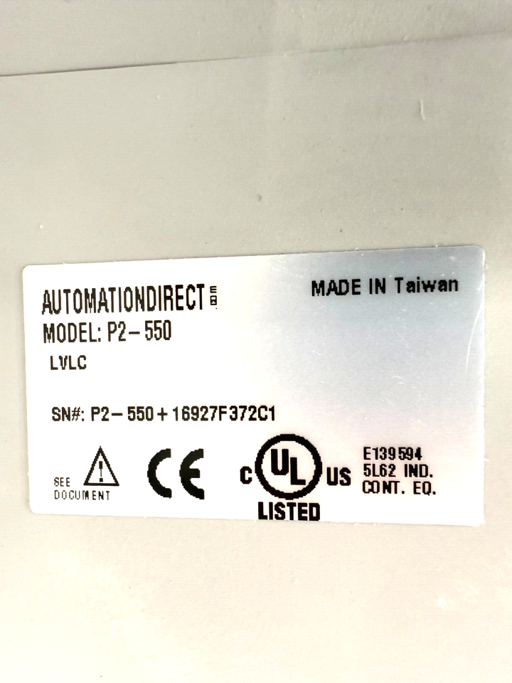 Automation Direct P2-550 CPU Module, OLED Display, MicroSD, (2) Ether ...