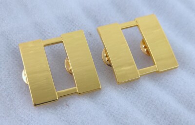 GOLD PAIR U.S. US ARMY OFFICER'S CAPTAIN RANK INSIGNIA BADGE PIN new ...