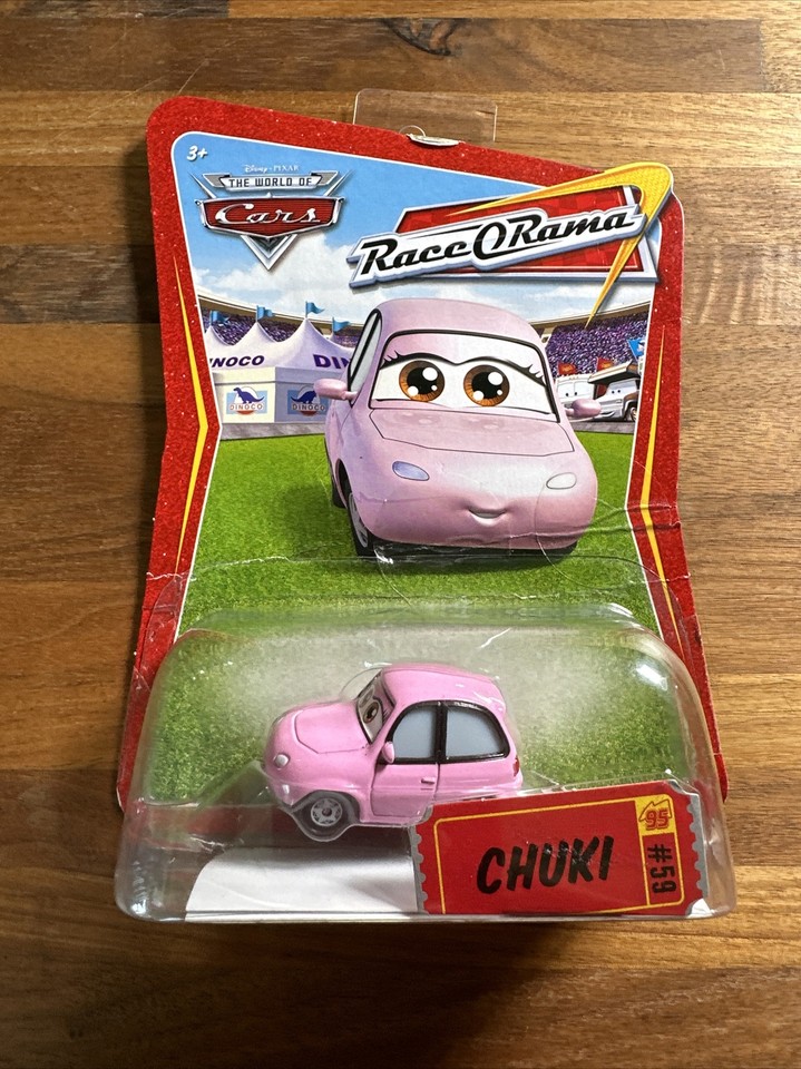 DISNEY PIXAR CARS RACE O RAMA CHUKI #59 CHARLIE CHECKER #65 CHASE LOT ...