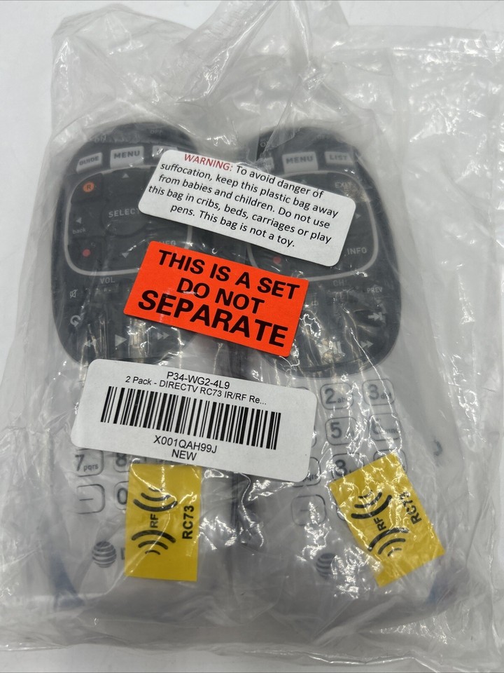 DIRECTV RC73 REMOTE CONTROLS / LOT OF 2 / IR/RF HR44/HR54 GENIE ...