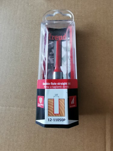 Freud 12-11050P 1/2" Shank Double Flute Straight Router Bit 9.5 x 31 ...