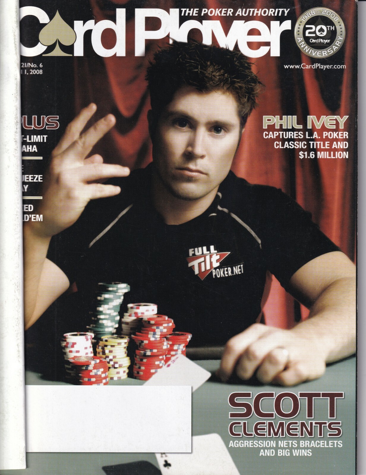 Card Player Magazine Phil Ivey Scott Clements April 1, 2008 031919nonr ...