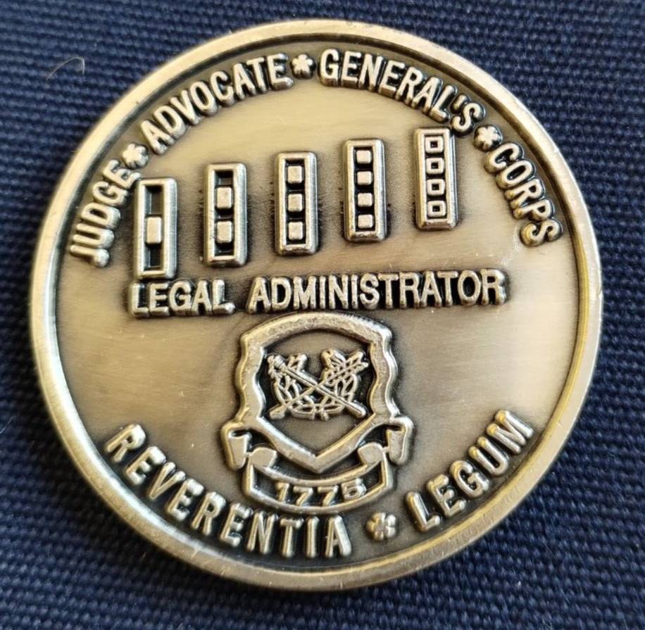 US Army JAGC Warrant Officer Legal Administrator Challenge Coin | eBay