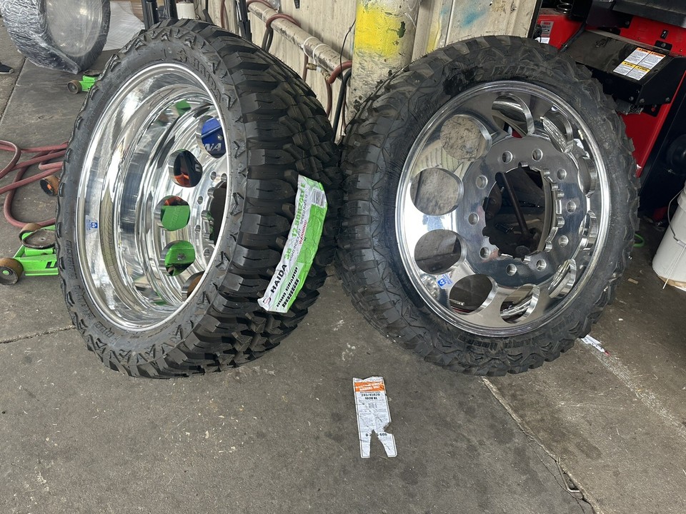 22" MEGA HOLE ALCOA CUSTOM CUT WHEELS WITH TIRES 33 OR35125022 FOR ...