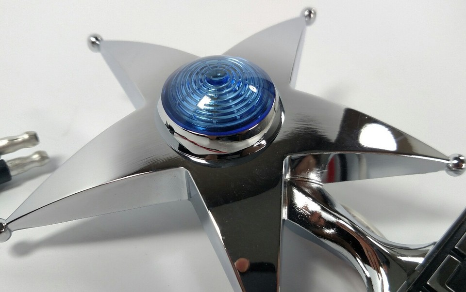 Safety Star License Plate Topper, Dual Function Blue LED, Vintage Car ...