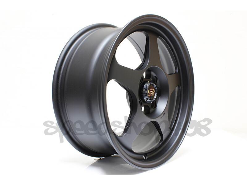 Rota Slipstream Wheels Satin Black 16X7 +40 4X100 67.1 DC EG Integra ...