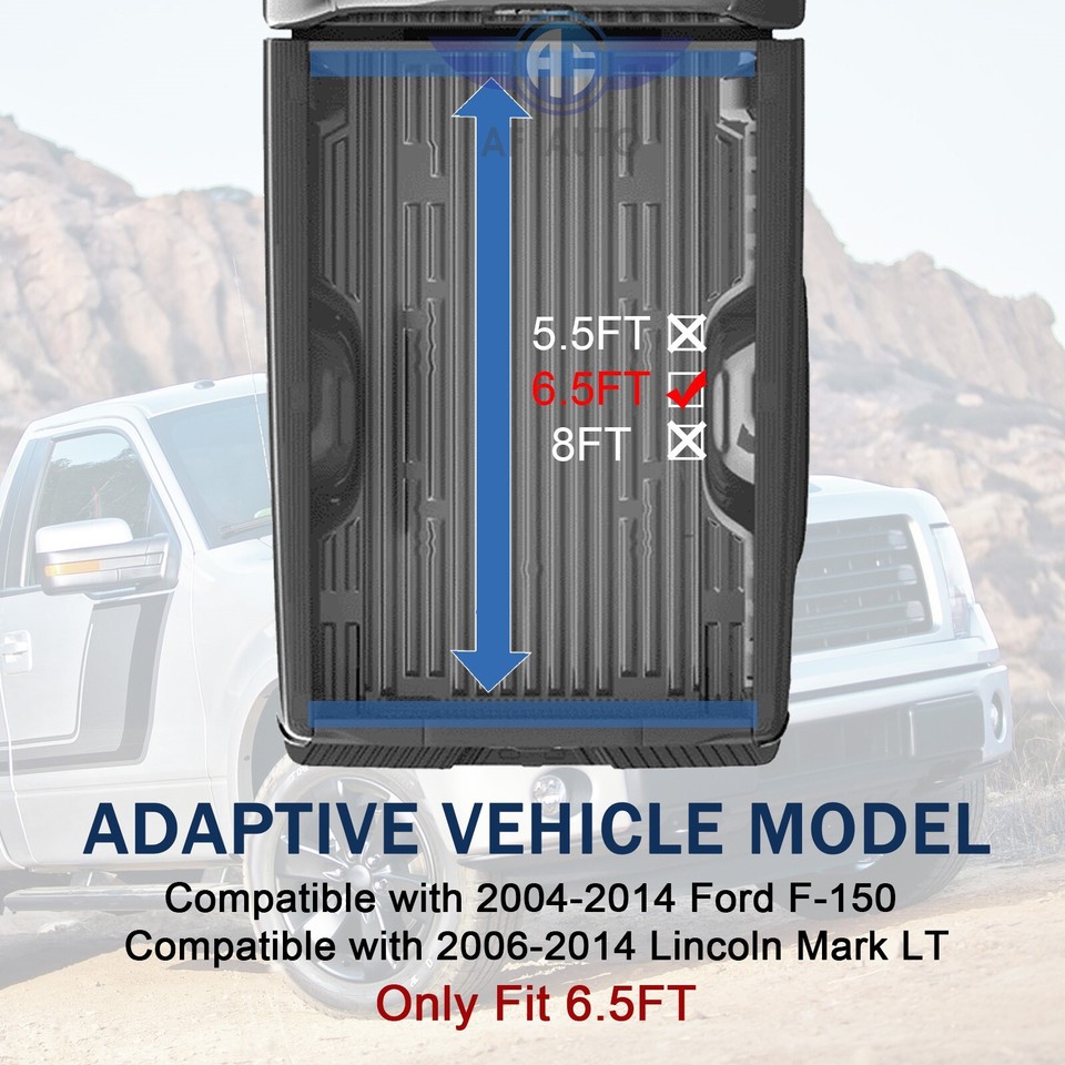Tonneau Cover Lock Soft Roll Up With 6.5 FT 78" Bed For Ford F-150 2004 ...