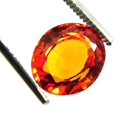 Natural Orange Color Hessonite Garnet 9.65 Ct Oval Cut Loose Gemstone ...