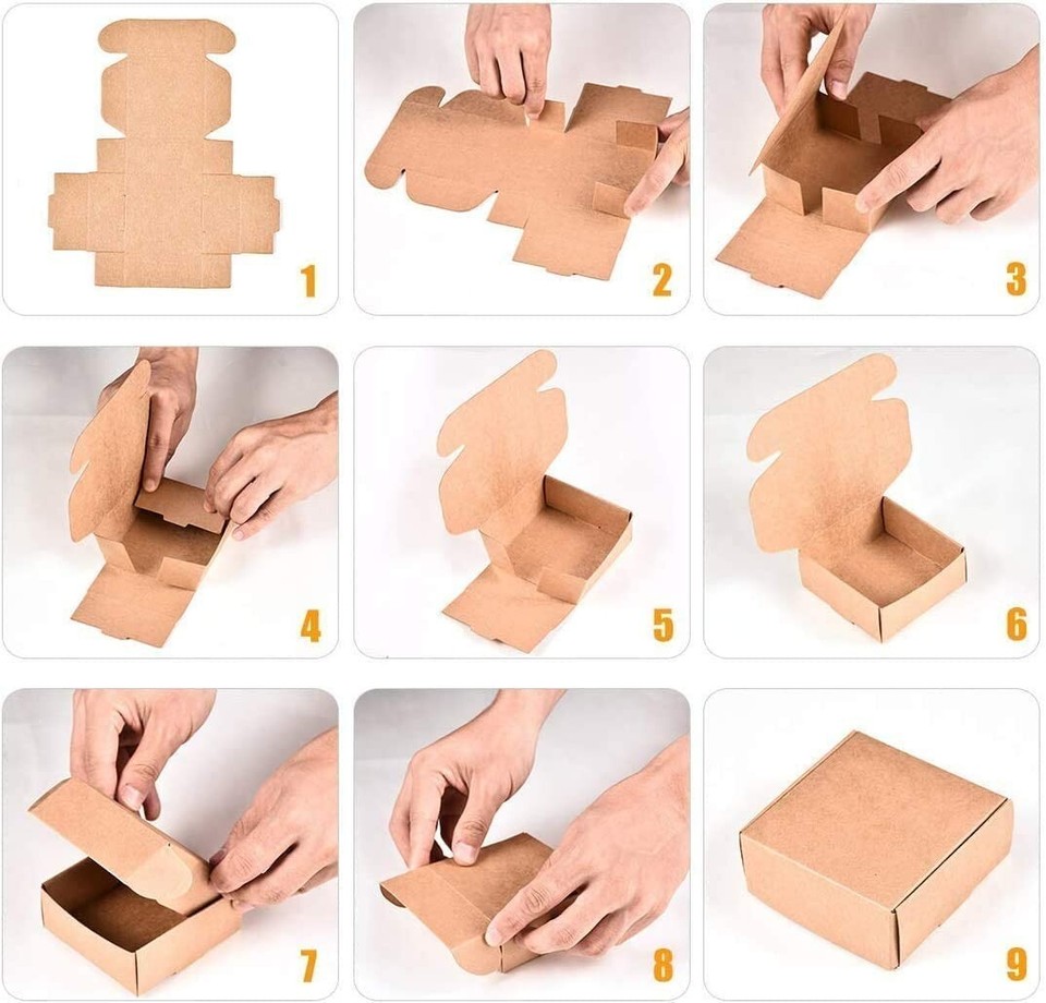 Kraft Paper Brown Gift Box Wedding Candy, Party Favor, Soap Packing ...