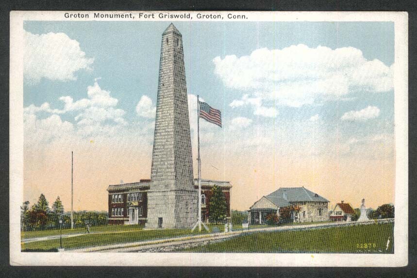 Groton Monument Fort Griswold Groton CT postcard 1920s | eBay