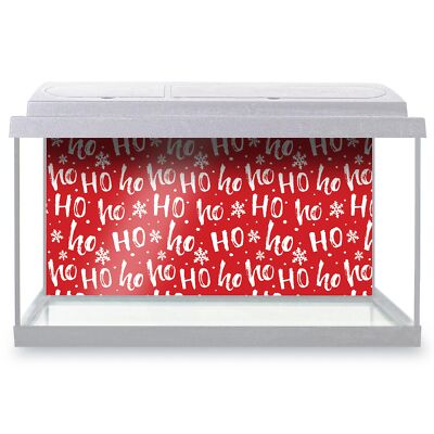 Fish Tank Background Red Ho Ho Ho Santa Claus Pattern #170073 | eBay