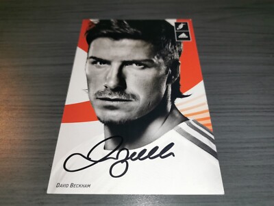 David Beckham hand signed England autograph card | eBay