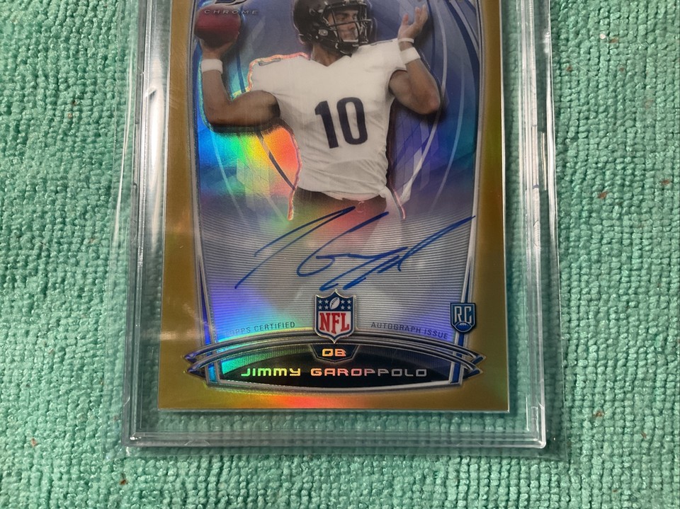 2014.BOWMAN CHROME JIMMY GAROPPOLO RC GOLD AUTOGRAPH REFRACTOR ROOKIE ...