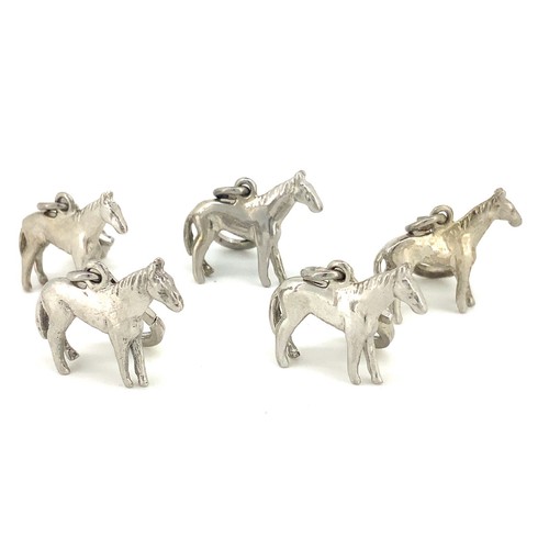 Lot Of 5 Royal Chain Inc. RCI Sterling Silver, Horse Pendant Charms | eBay