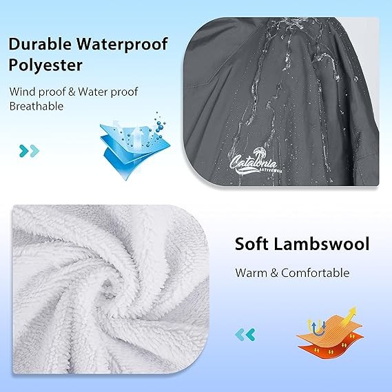Catalonia Swim Parka for Men Women, Waterproof Surf Swimming Jacket ...