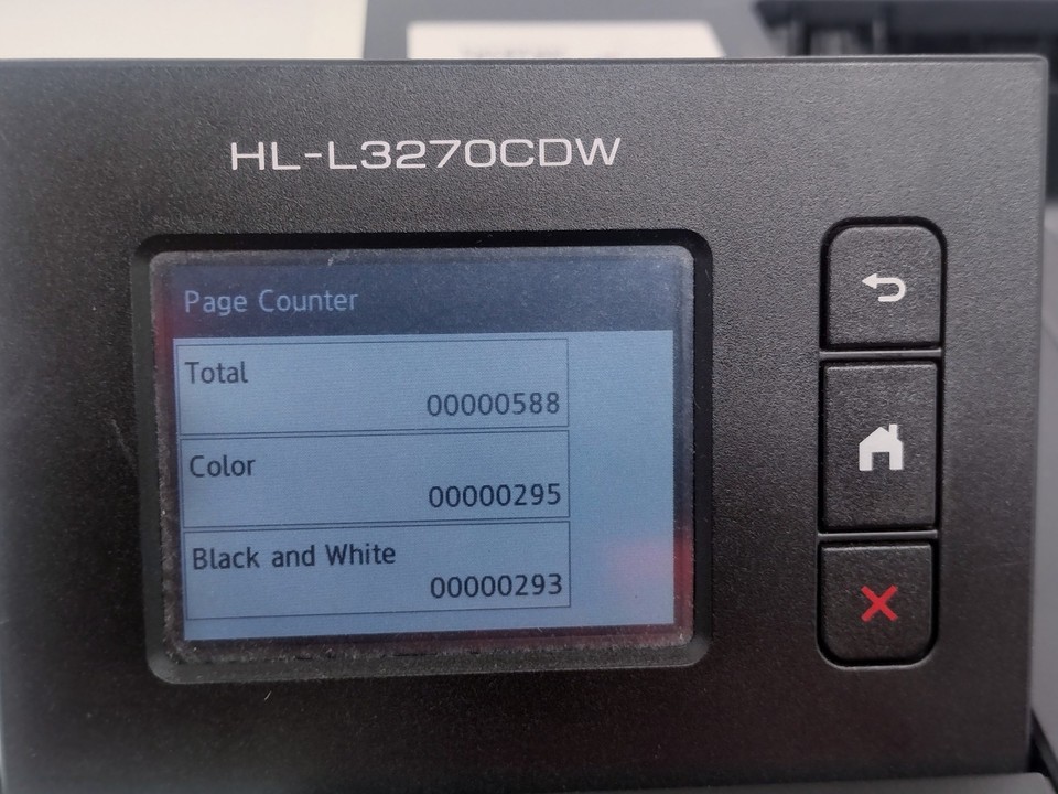Brother HL-L3270CDW Color Laser Wireless Printer PAGE COUNT 585 ...