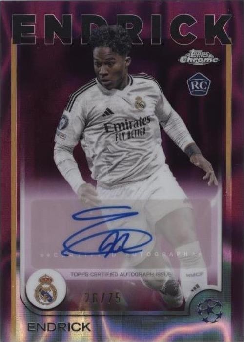 2024-25 Topps Chrome Uefa Club Competitions - Chrome Autographs Endrick ...